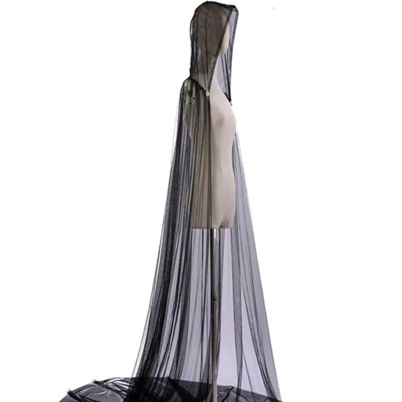 Accessories | New 1 Pc Women Hood Tulle Cape Cloak Floor Length Soft ...
